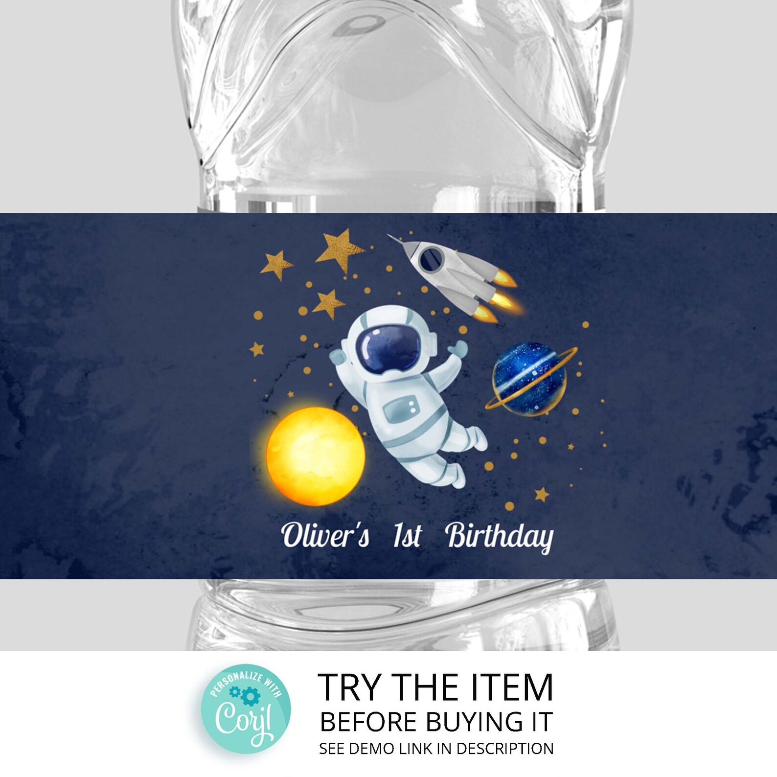 Editable Outer Space Water Bottle Labels Galaxy Party - Etsy