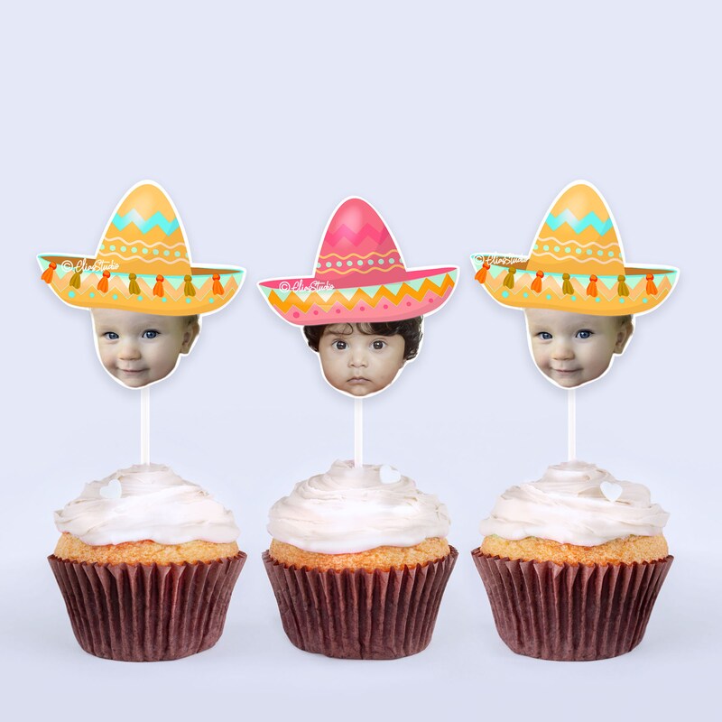 Fiesta Cupcake Toppers - Etsy