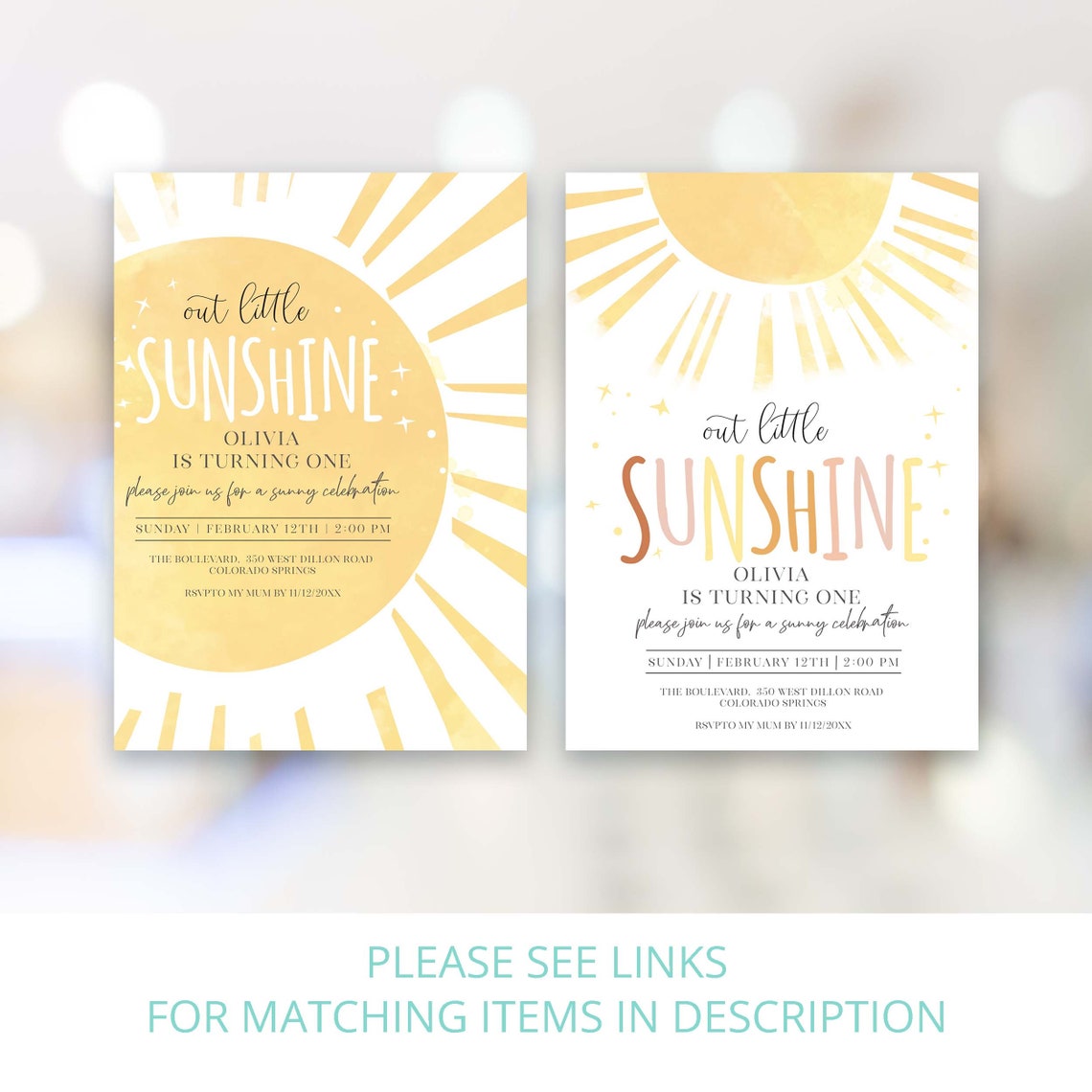 Editable Our Little Sunshine Birthday Milestones Sign First | Etsy