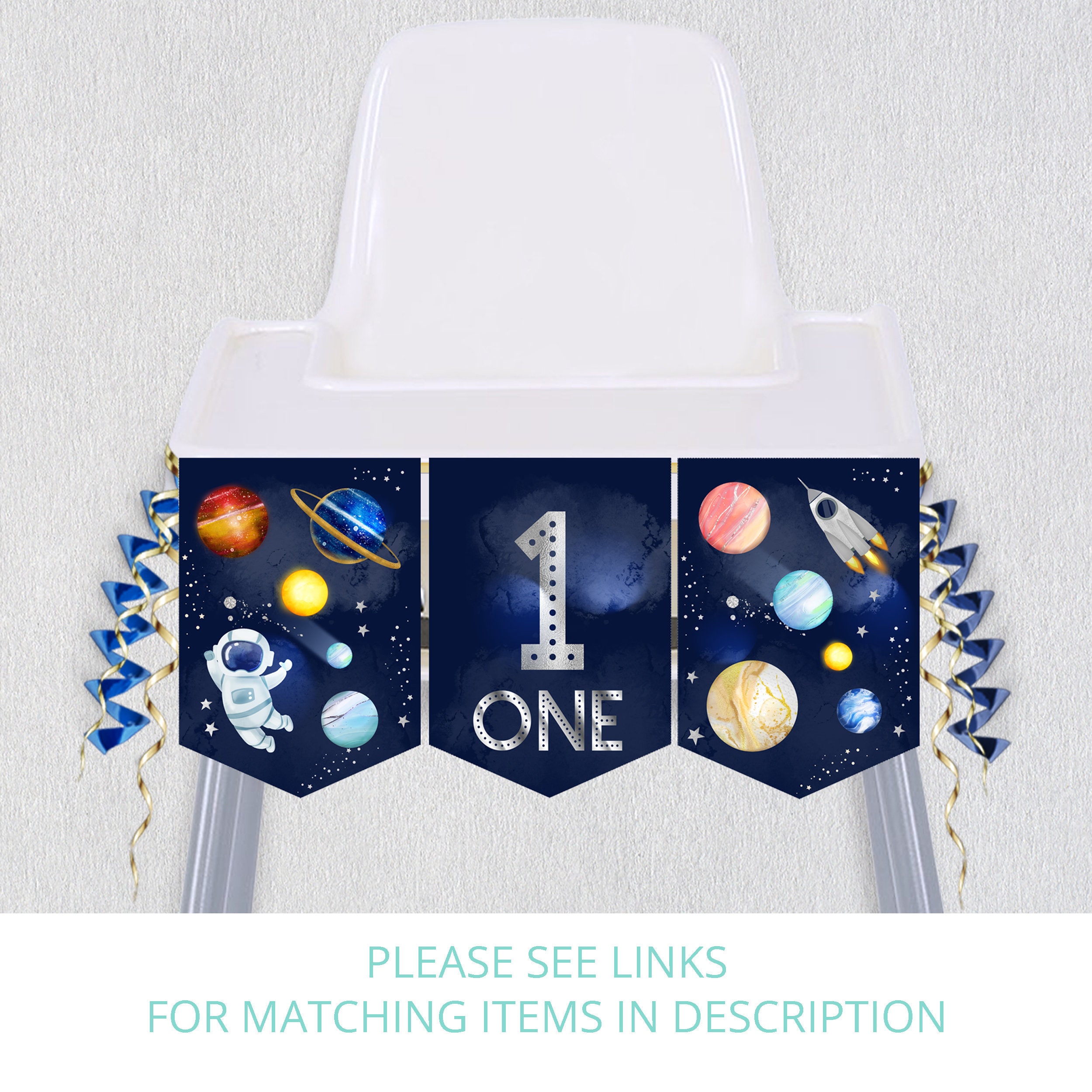 Outer Space Birthday Banner, Monthly Photo Banner, First Year Photos ...