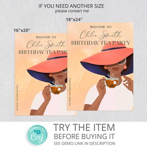 Editable Printable Tea Party Sign | Afternoon Tea Welcome Sign | Bridal ...