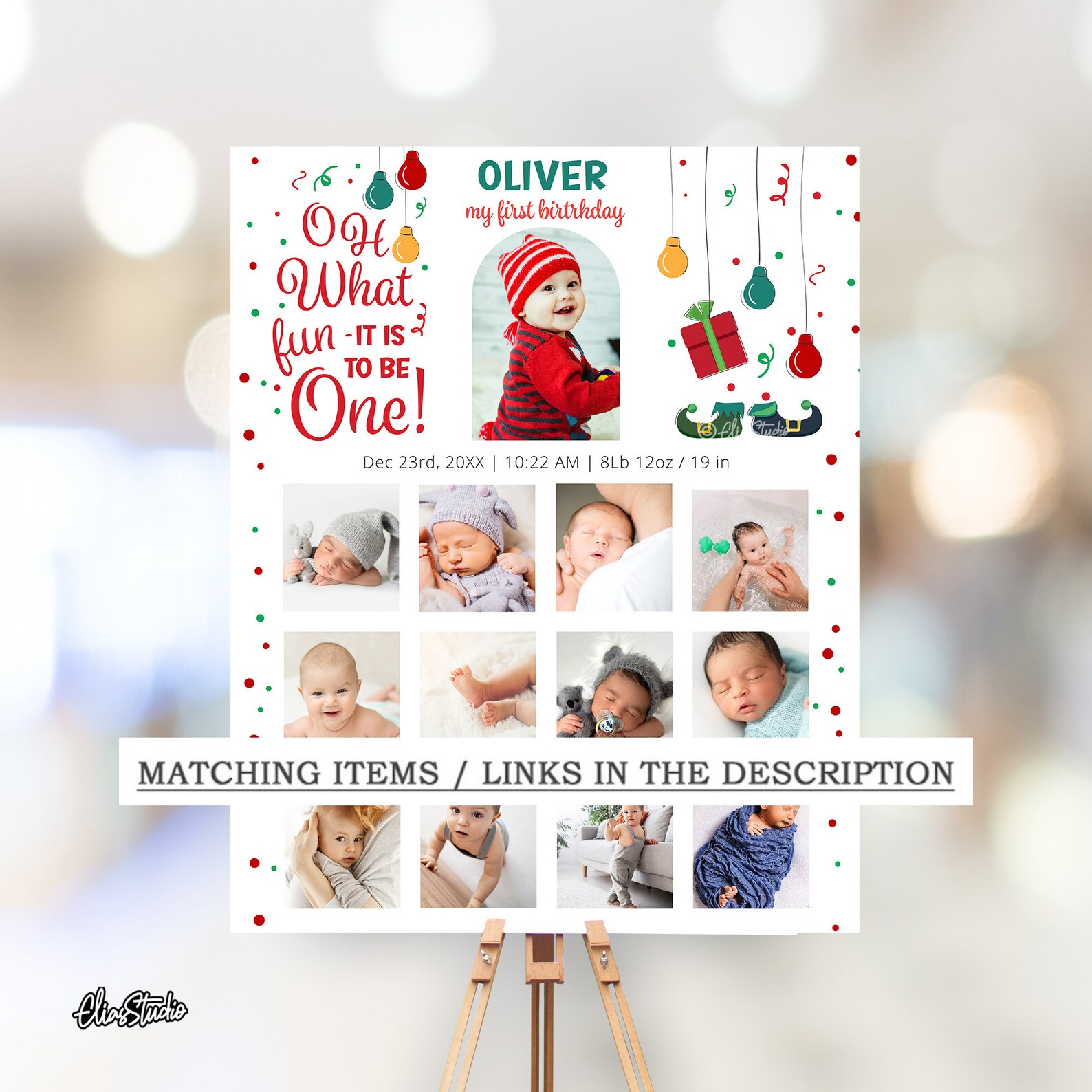 Oh What Fun It is to Be One Invitation Personalized With Your Photo ...
