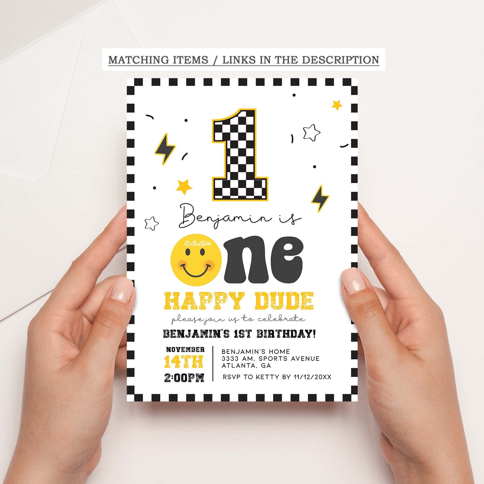 ONE Happy Dude Birthday Milestone Sign First Birthday, One Happy Year ...