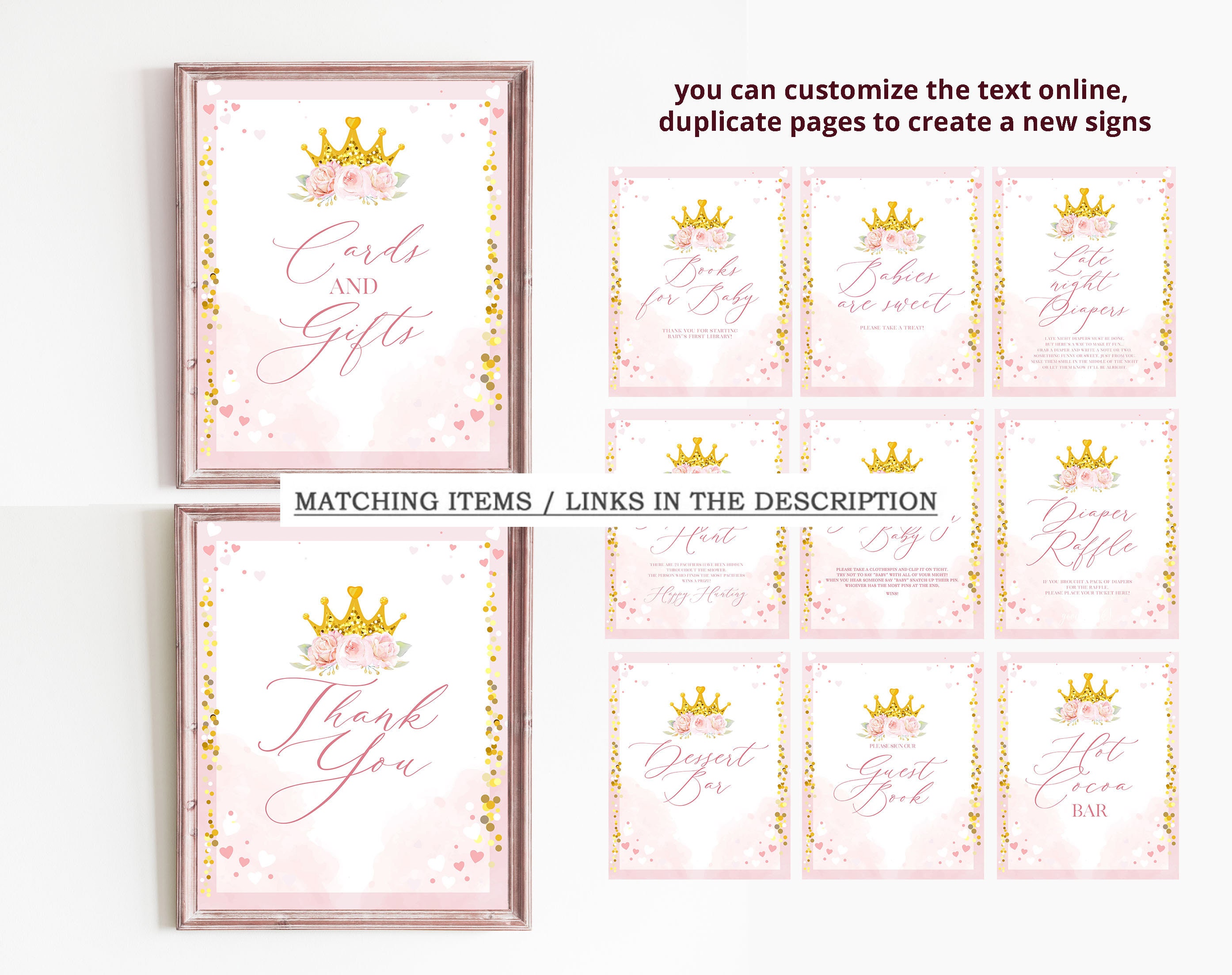 Editable Food Labels Little Princess Baby Shower Little - Etsy Canada