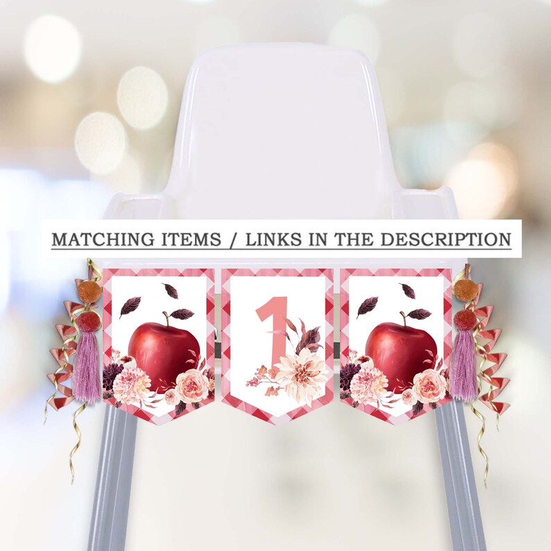 Editable Apple Birthday Welcome Sign Apple of Our Eye - Etsy