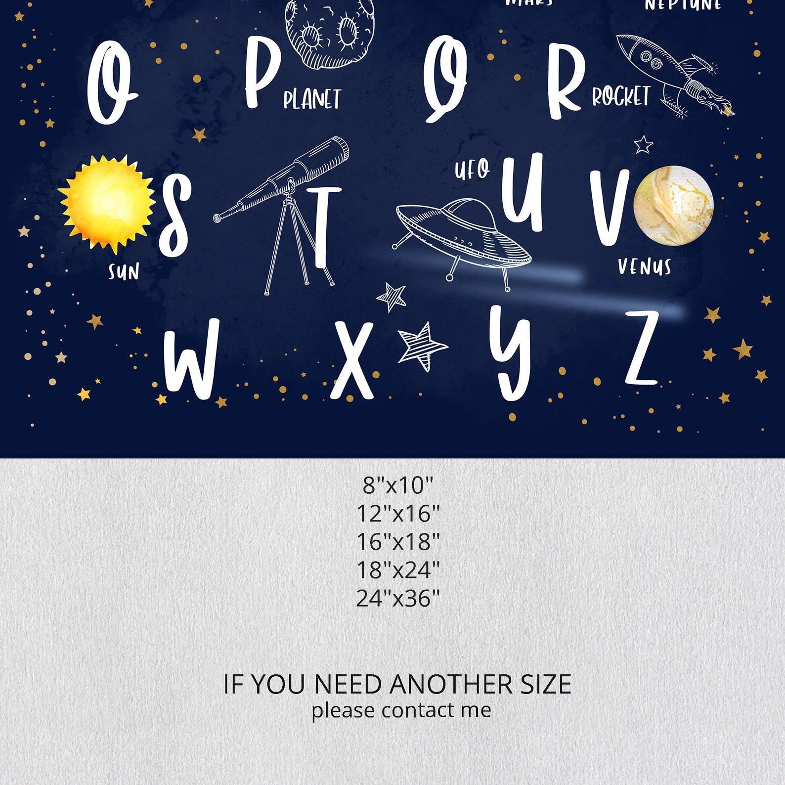 Nursery Sign Space Themed Wall Decor Set of 3 Printsspace - Etsy