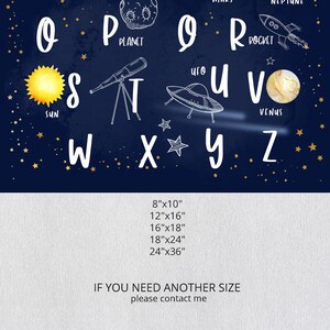 Nursery Sign Space Themed Wall Decor Set of 3 Printsspace Wall Art ...