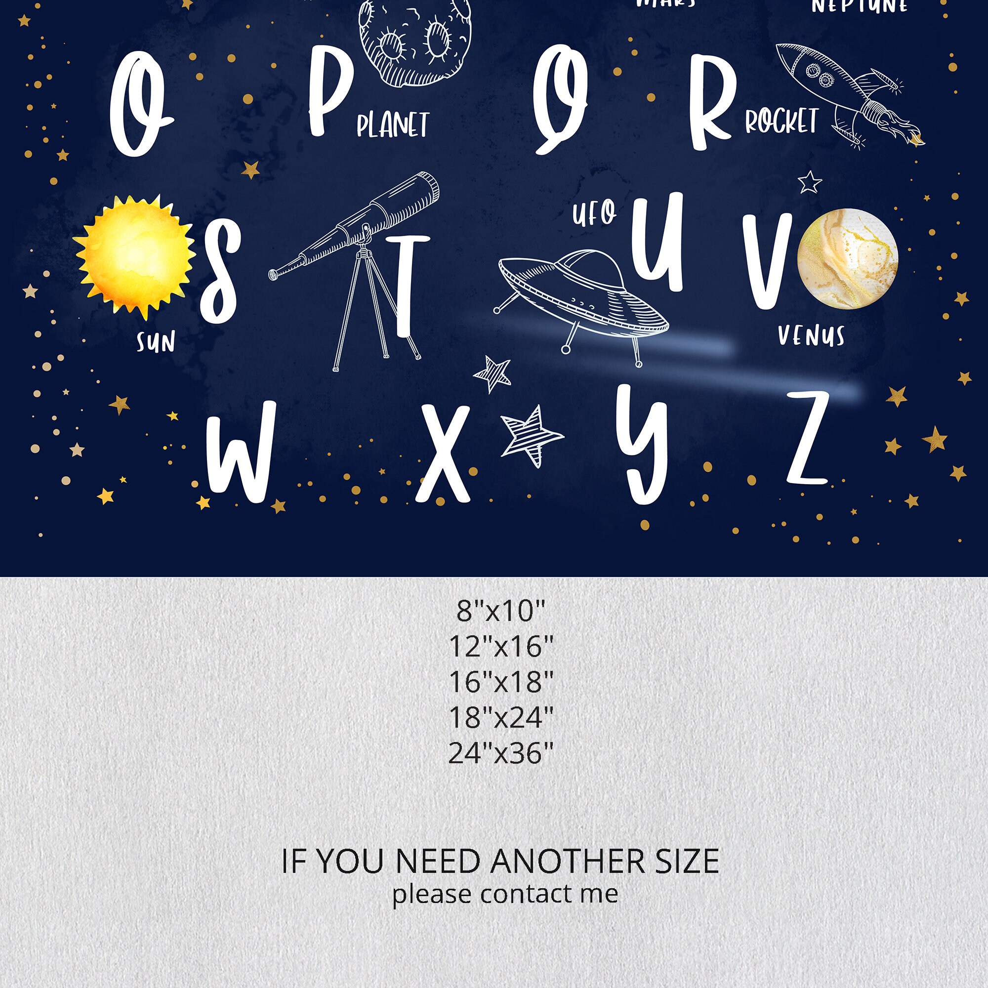 Nursery Sign Space Themed Wall Decor Set of 3 Printsspace - Etsy