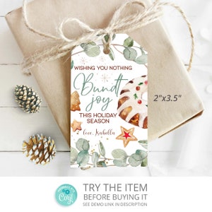 Editable Bundt Christmas Tag | Editable Christmas Tags Christmas Bundt ...