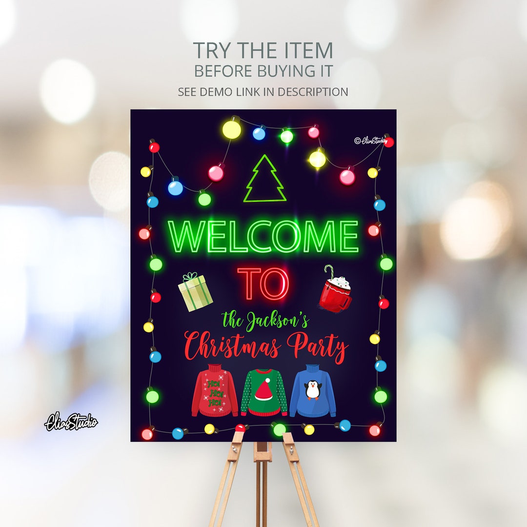 Ugly Christmas Sweater Party Board Template Ugly Sweater Christmas ...