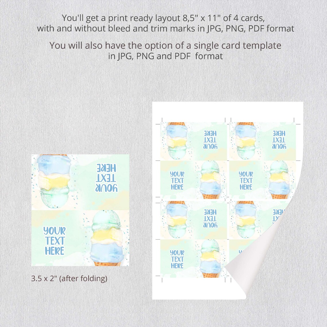 Editable Food Labels Ice Cream Bar Ice Cream Party Place - Etsy