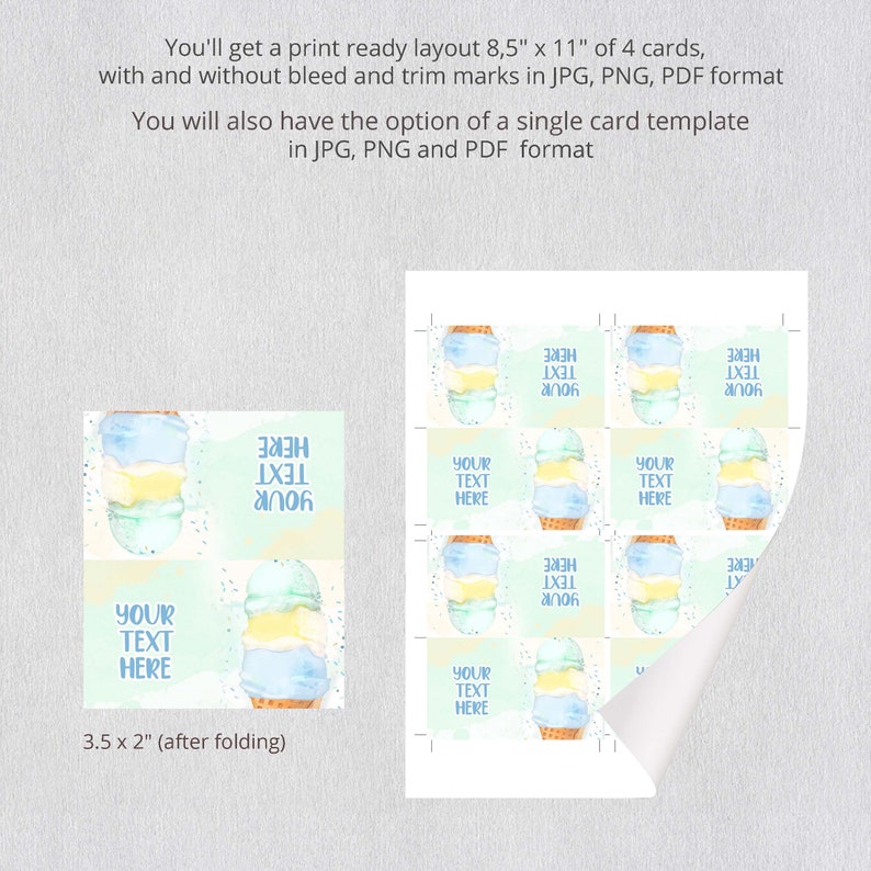 Editable Food Labels Ice Cream Bar Ice Cream Party Place - Etsy