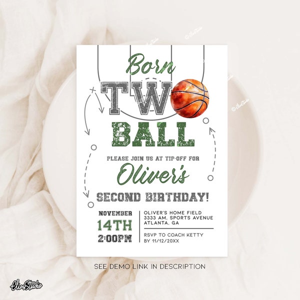 Born Two Ball Invitation - Etsy UK