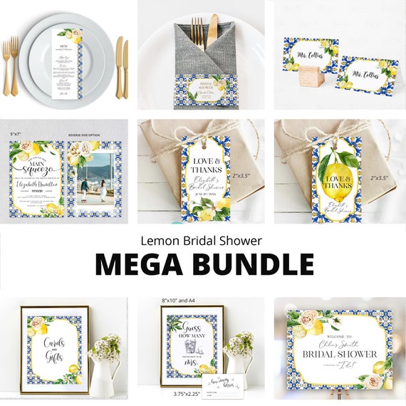 Lemon Bridal Shower Mega Bundle She Found Her Main Squeeze - Etsy