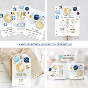 Editable Outer Space Favor Tags. Space Birthday Thank You Tags, Trip ...