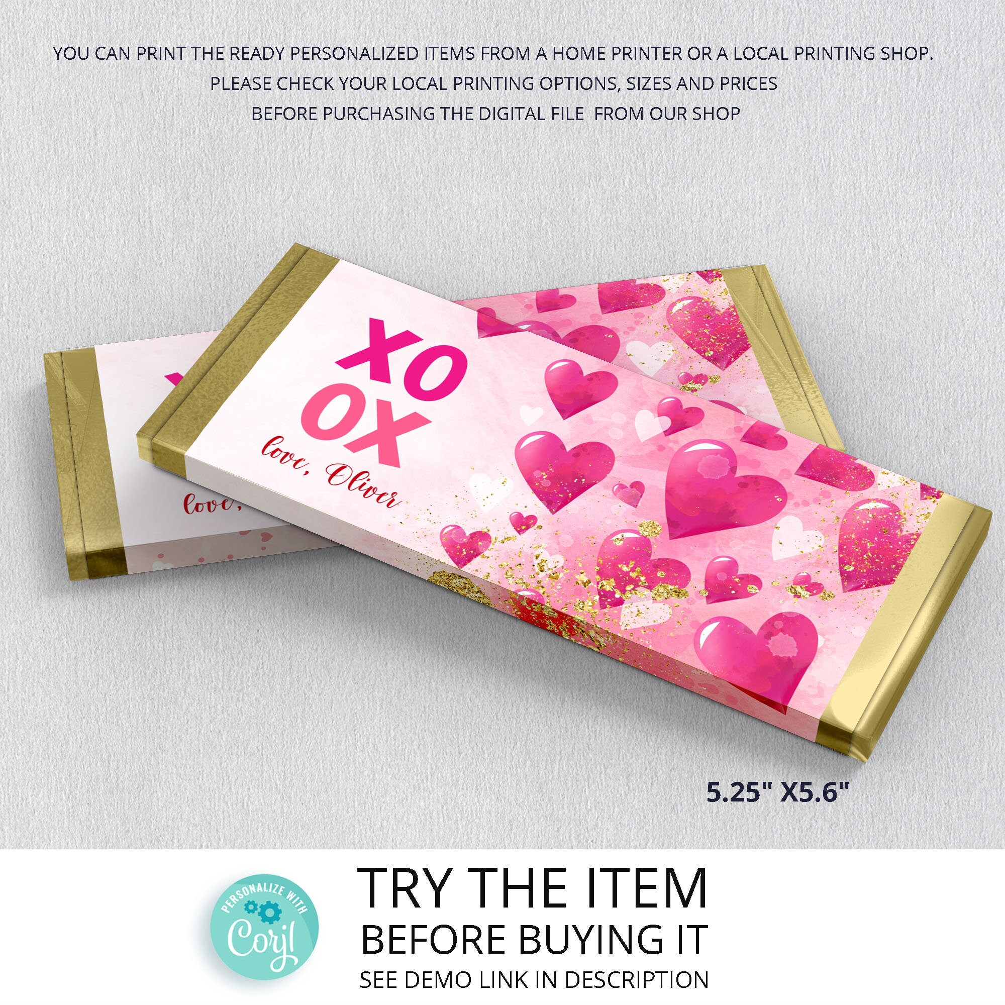 Editable Valentine Day Chocolate Bar Wrapper Candy Bar - Etsy