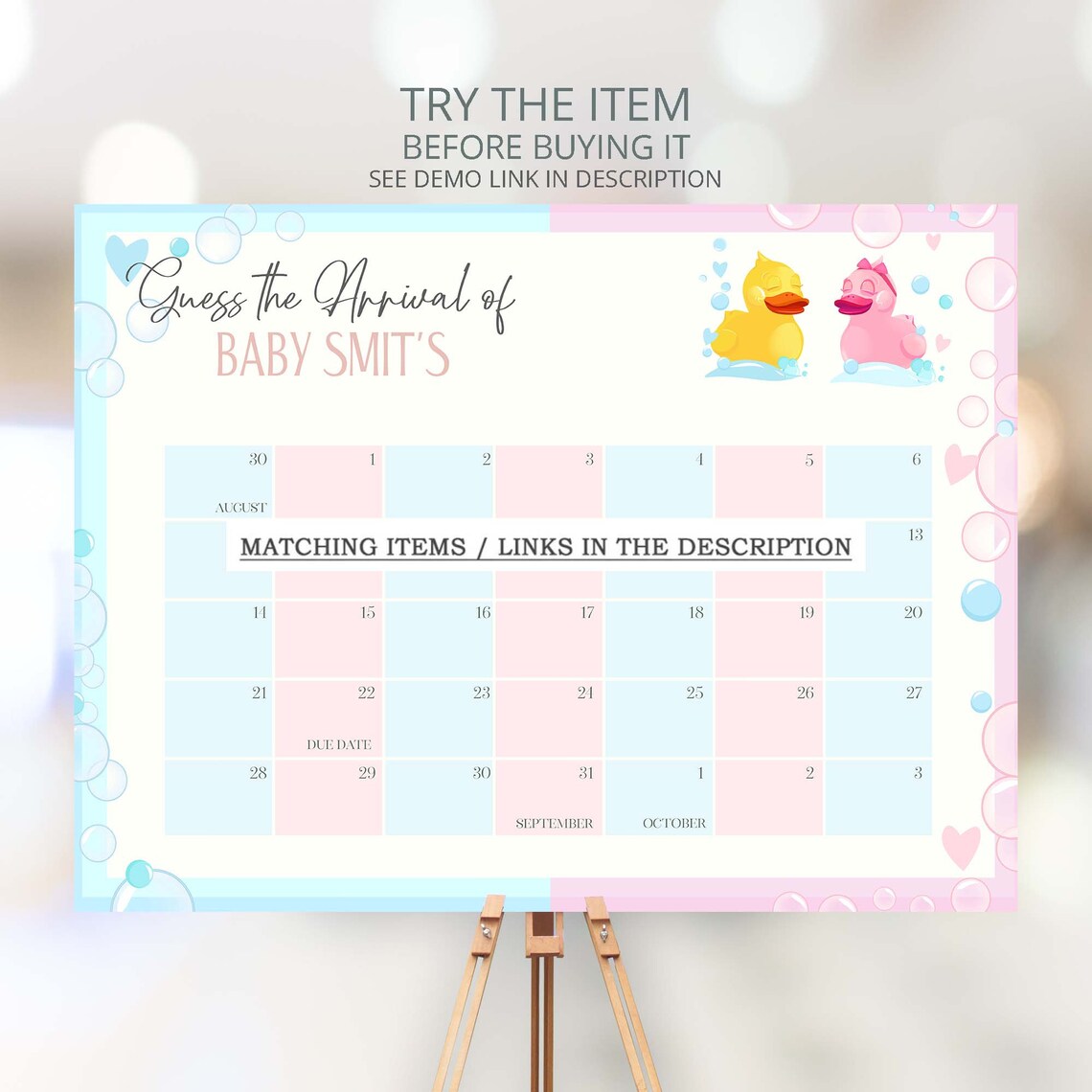 Waddle It Be Gender Reveal Sign | Duck Gender Reveal Party Welcome Sign ...