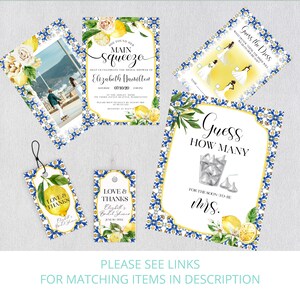 Lemon Game, Guess How Many Lemon Drops Sign and Tickets. Lemon Bridal ...