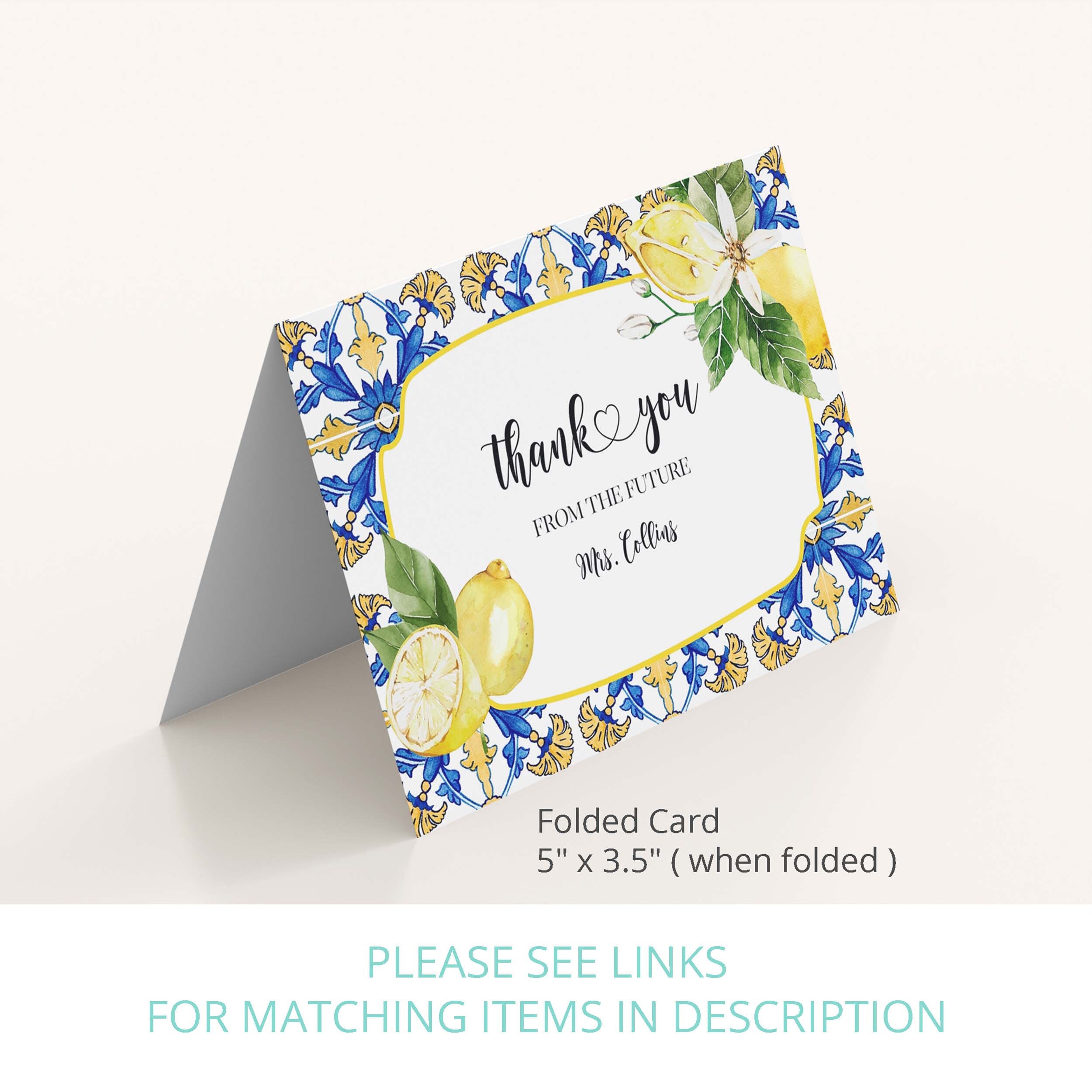 Name Place Card Template Lemons • Editable Place Card Tags Name Tag ...