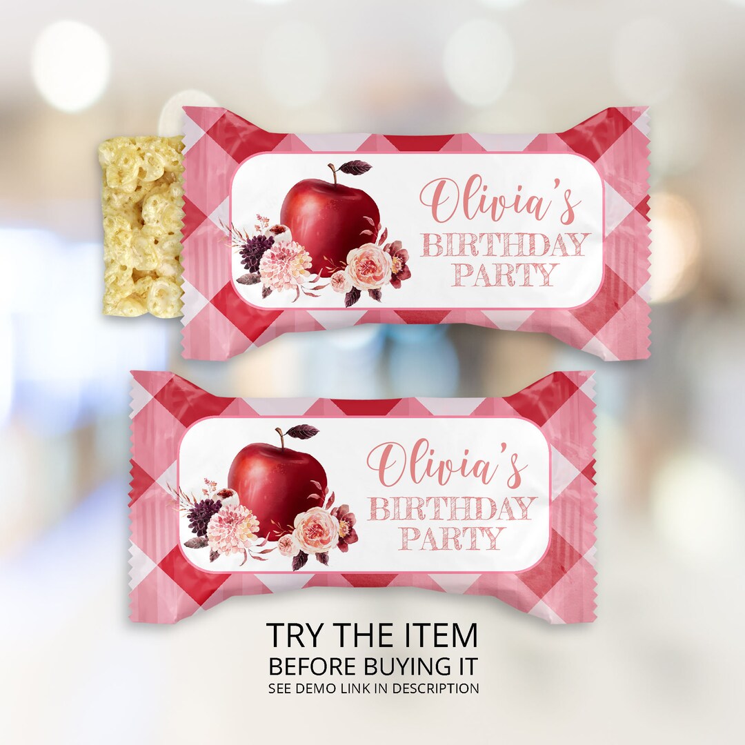 Personalized Rice Krispies Treat Label Template, Rice Krispies Wrapper ...