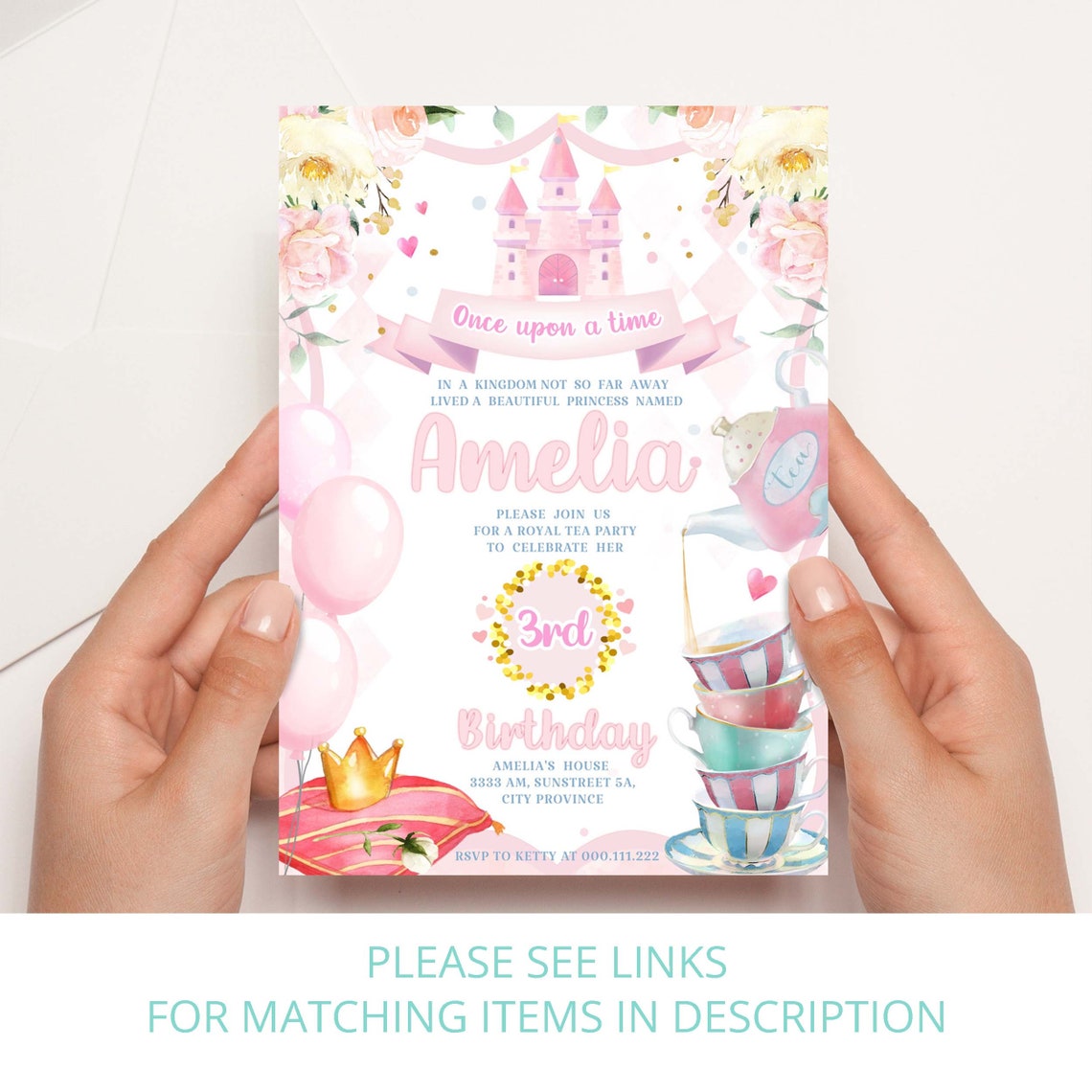 Editable Princess Tea Party Birthday Juice Box Label little - Etsy