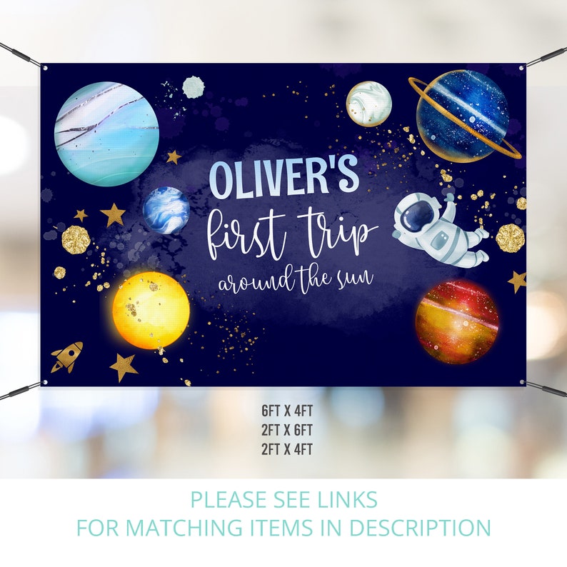 Editable Space Birthday Banner Monthly Photo Banner First - Etsy