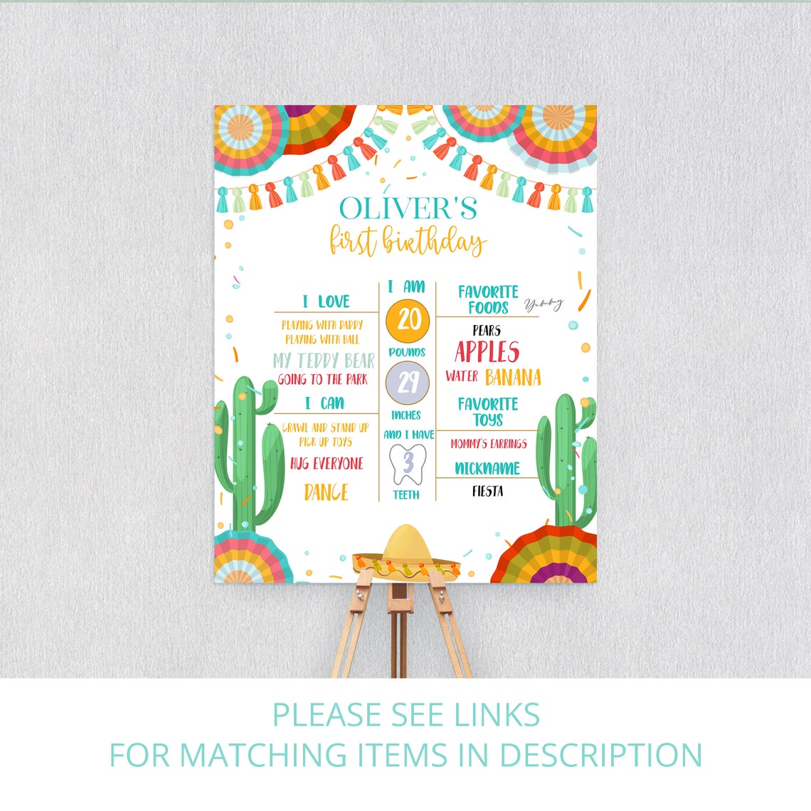 Editable Fiesta Birthday Invitation First Birthday Fiesta - Etsy