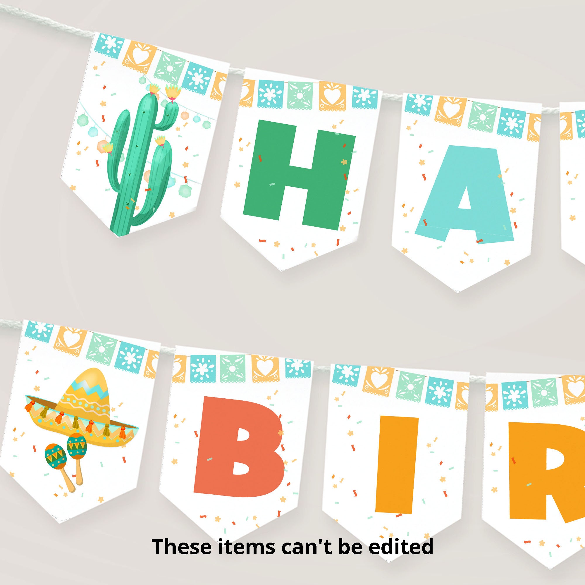 Happy Birthday Bunting Banner Printable Instant Download - Etsy