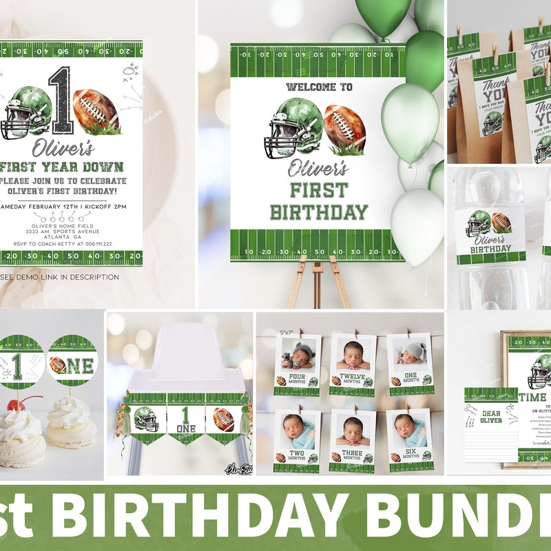 First Down Birthday Party - Etsy
