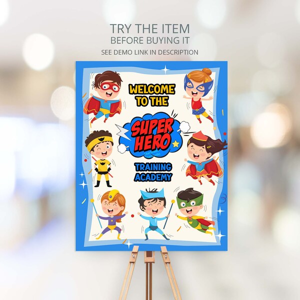 Welcome Superheroes - Etsy