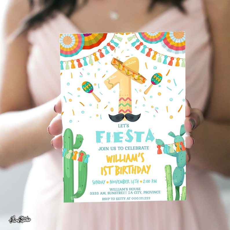 First Fiesta Invitation First Birthday Fiesta Boy - Etsy