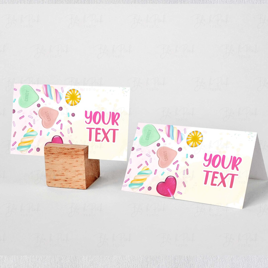 Editable Food Labels Sweet One Birthday Party Place Card, Candy ...