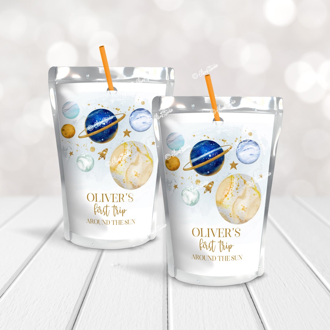 Editable Outer Space Juice Box Label, Out of This World Birthday Juice ...