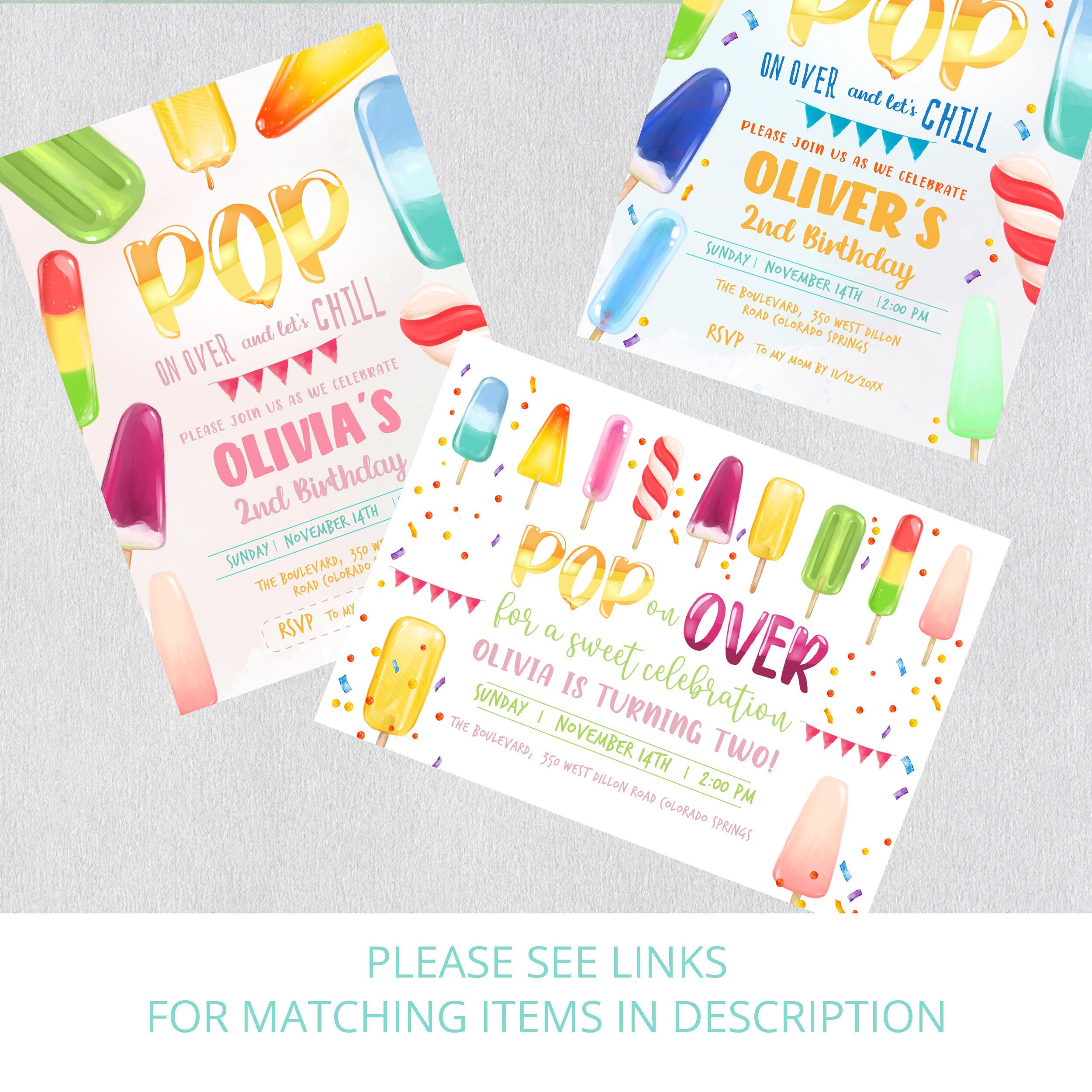 Popsicle Birthday Editable Thank You Tag Favor Tags Pop on - Etsy