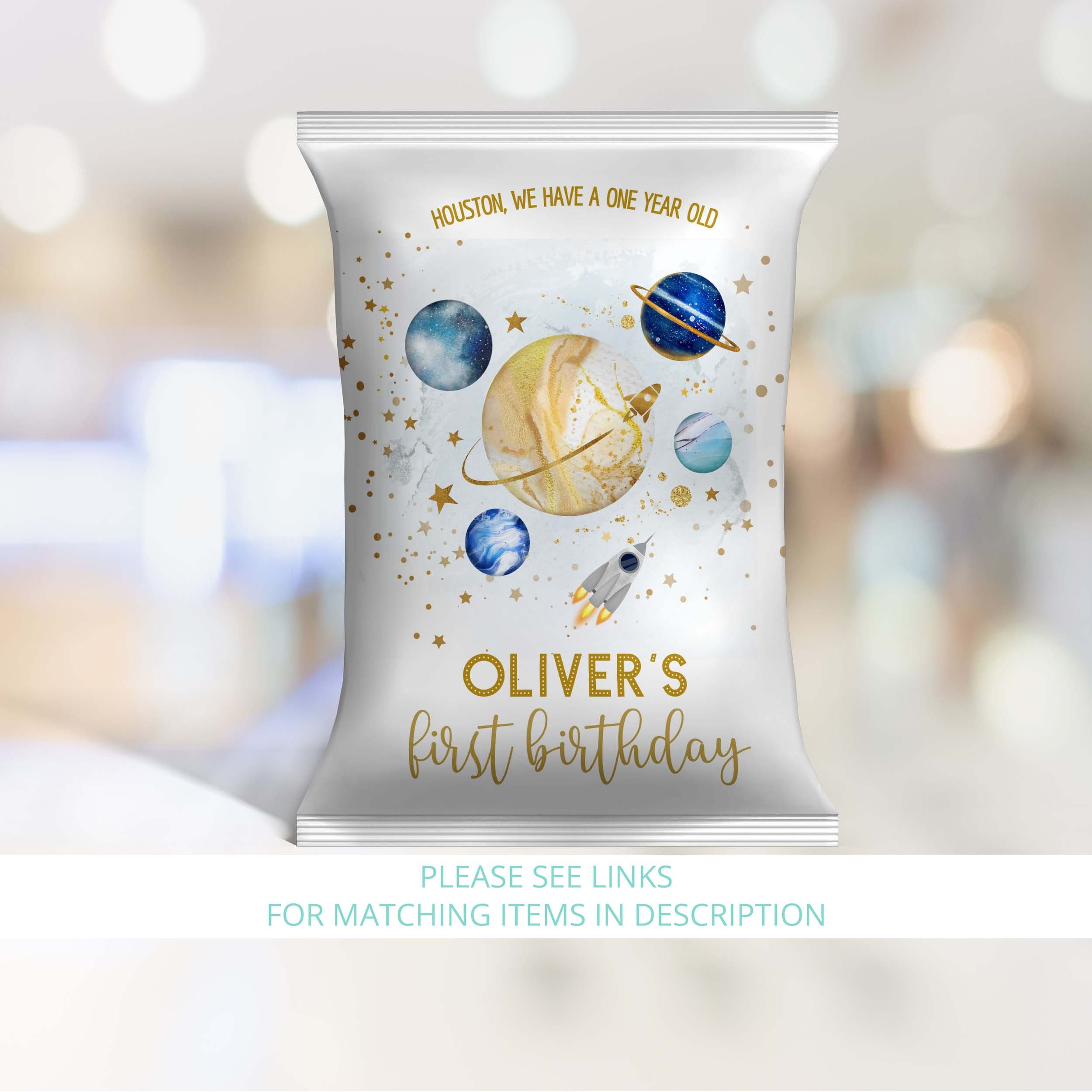 Outer Space Chip Bag Template Instant Download With Nutritional Label ...