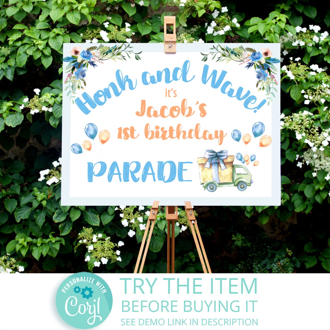 Drive by Birthday Parade Yard Sign. Printable Quarantine - Etsy