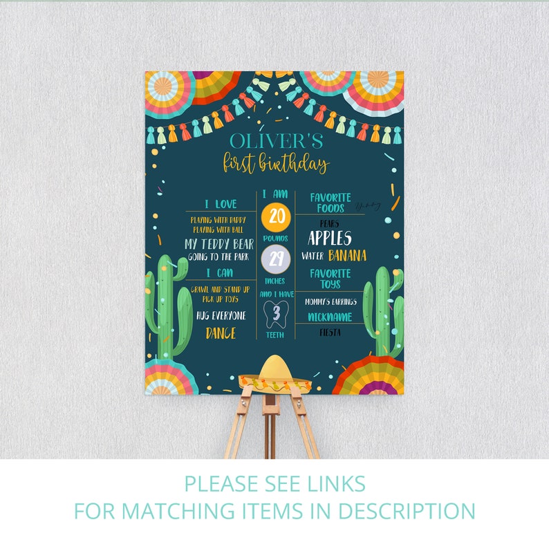 Editable Welcome Sign Fiesta Birthday Fiesta Decorations - Etsy