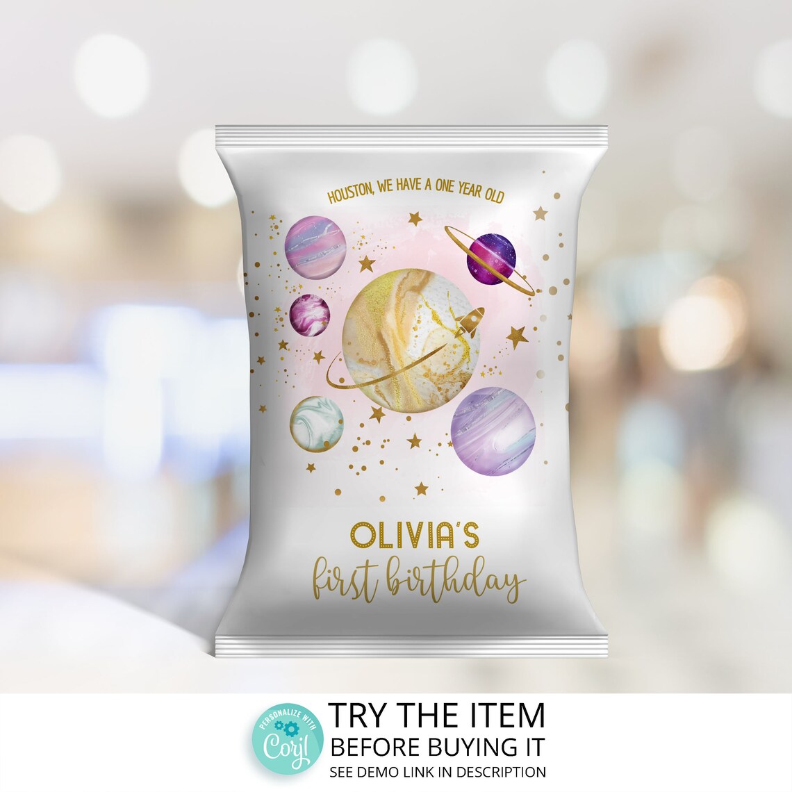 Outer Space Chip Bag Template Instant Download With - Etsy