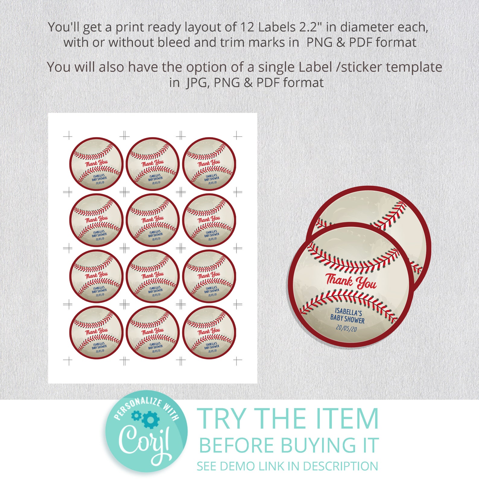 Baby Shower Dodgers Editable Favor Gift Tag Template Dodgers - Etsy