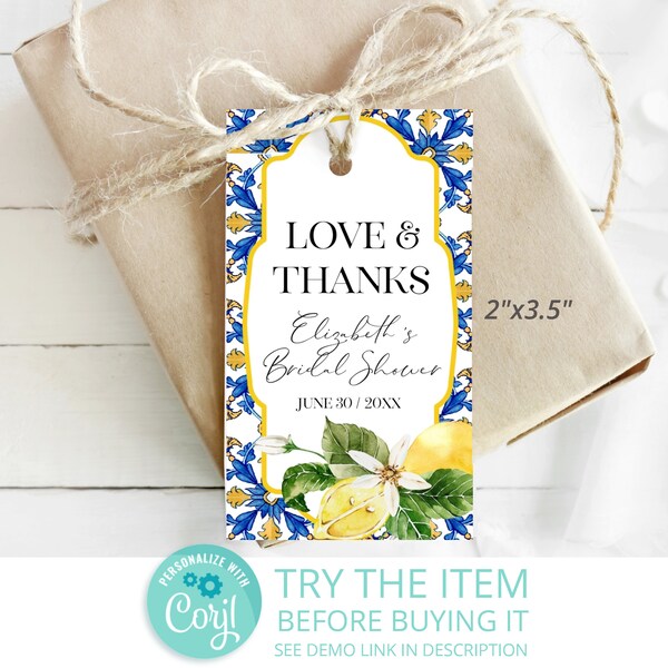 Lemon Theme Favor Tags - Etsy