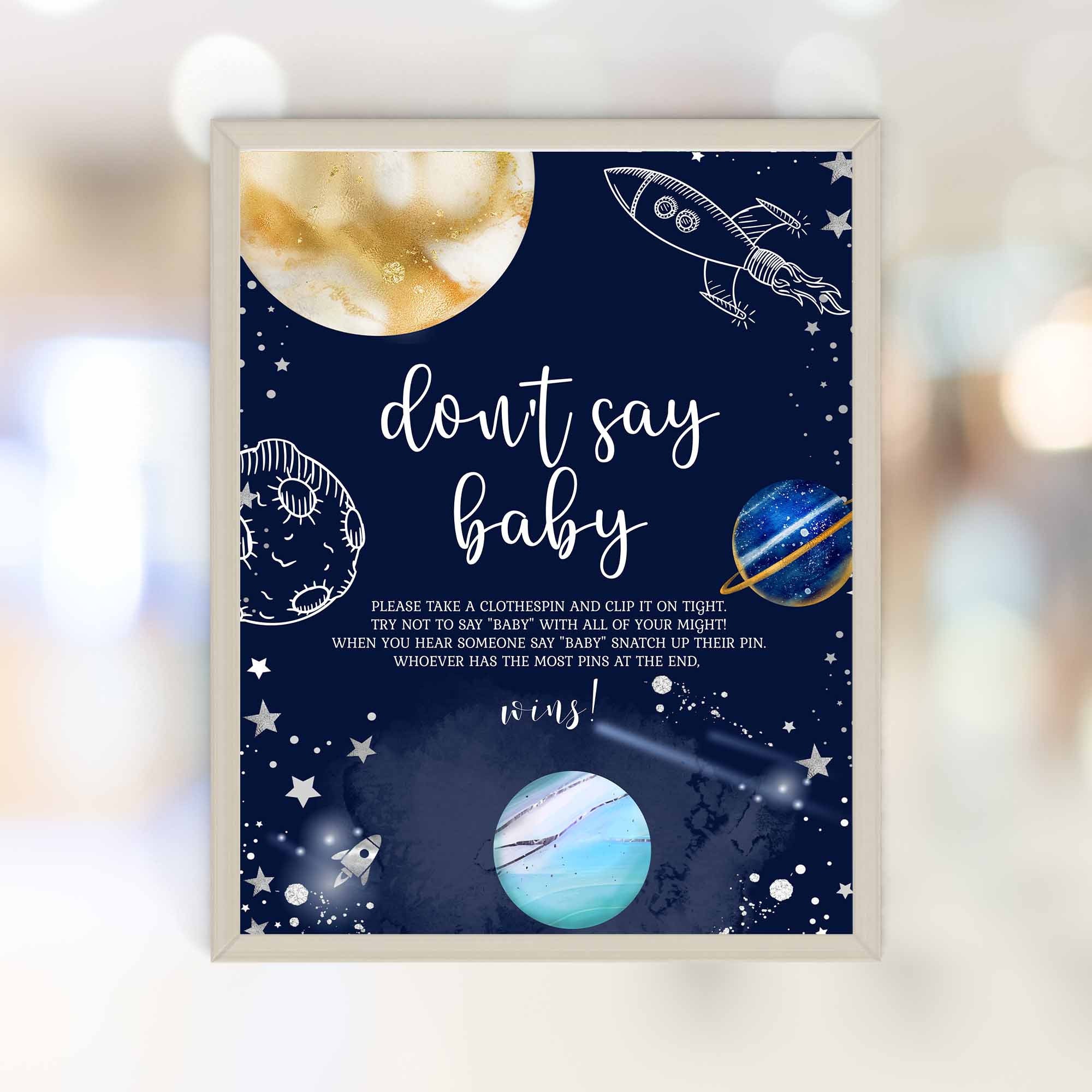 Don't Say Baby Sign Don't Say Baby Printable Outer | Etsy