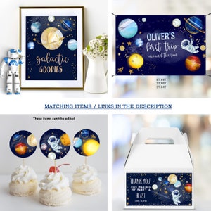 Editable Outer Space Favor Tags Silver Collection Space Birthday Thank ...