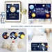 Editable Outer Space Favor Tags Silver Collection Space Birthday Thank ...