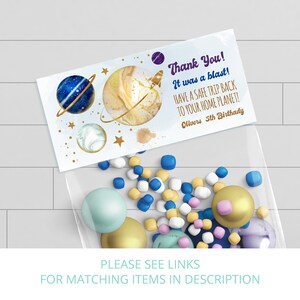 Editable Food Labels Outer Space Birthday, First Trip Around the Sun ...