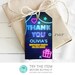 Neon Birthday Thank You Tag Template, Let's Glow Crazy Girls Neon ...