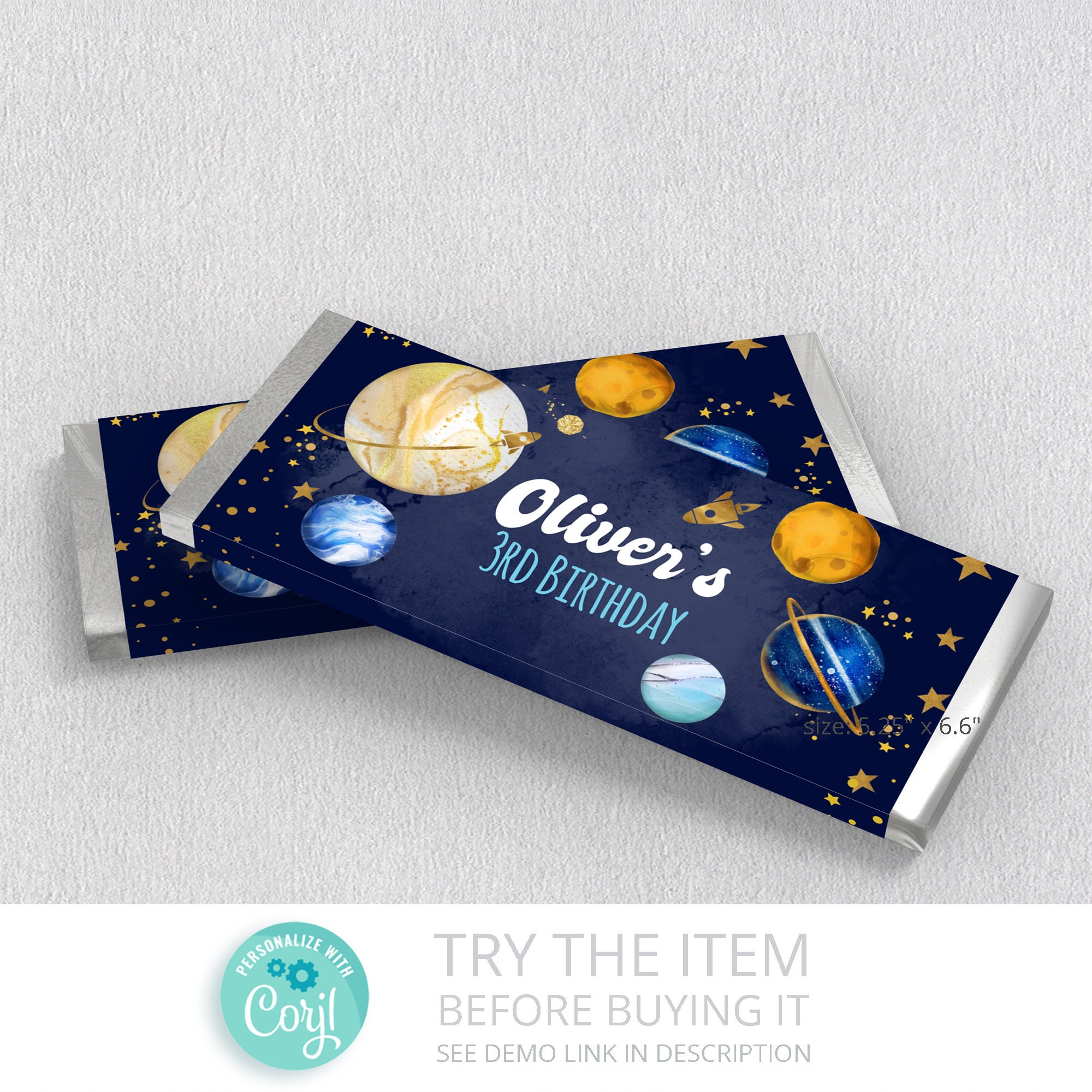Editable Outer Space Chocolate Bar Wrapper • Candy Bar Wrappers Galaxy ...