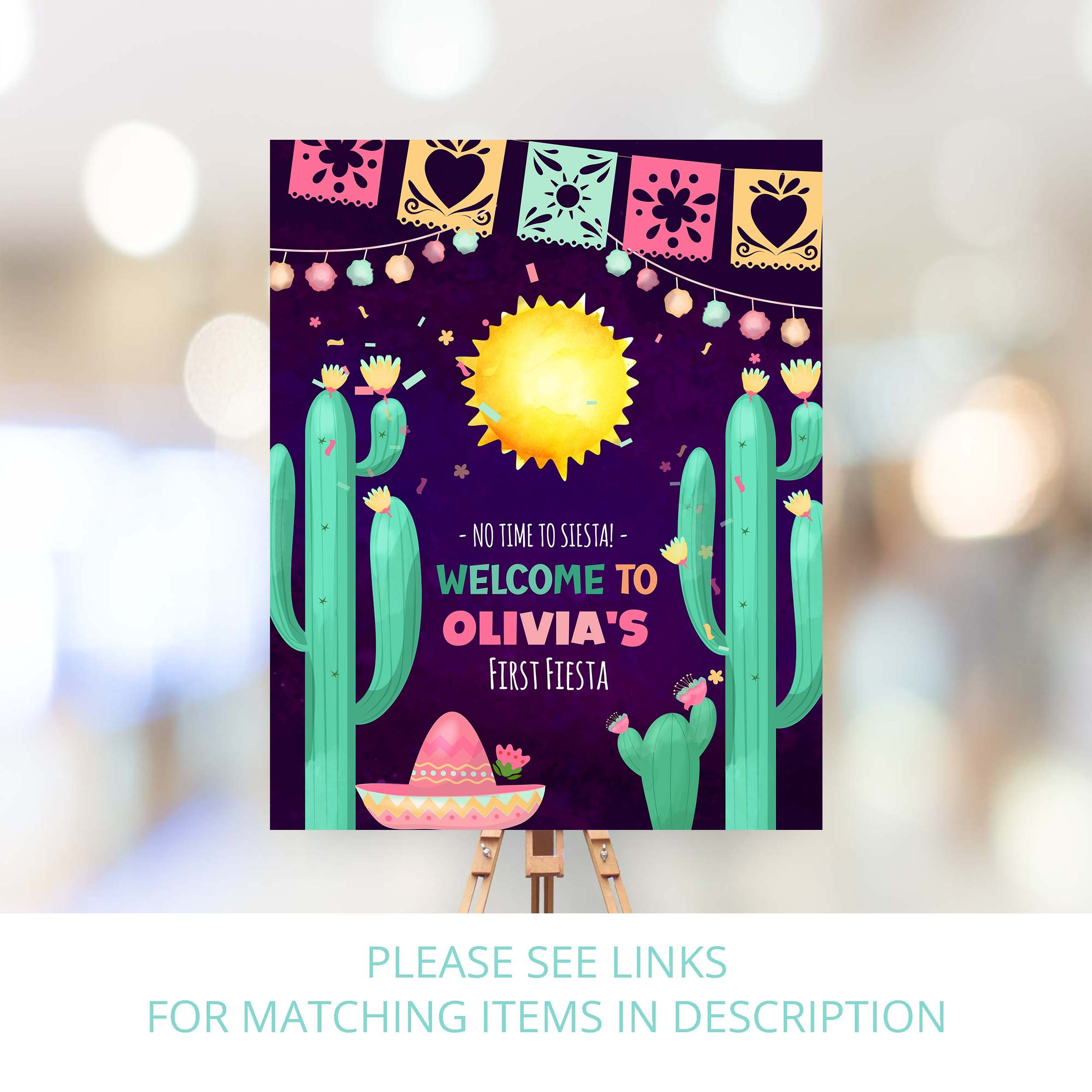 Taco Bar Sign Fiesta Theme Party Sign Pintable Taco Twosday - Etsy