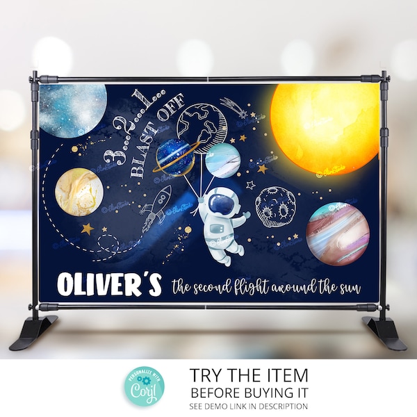 Galaxy Birthday Banner - Etsy