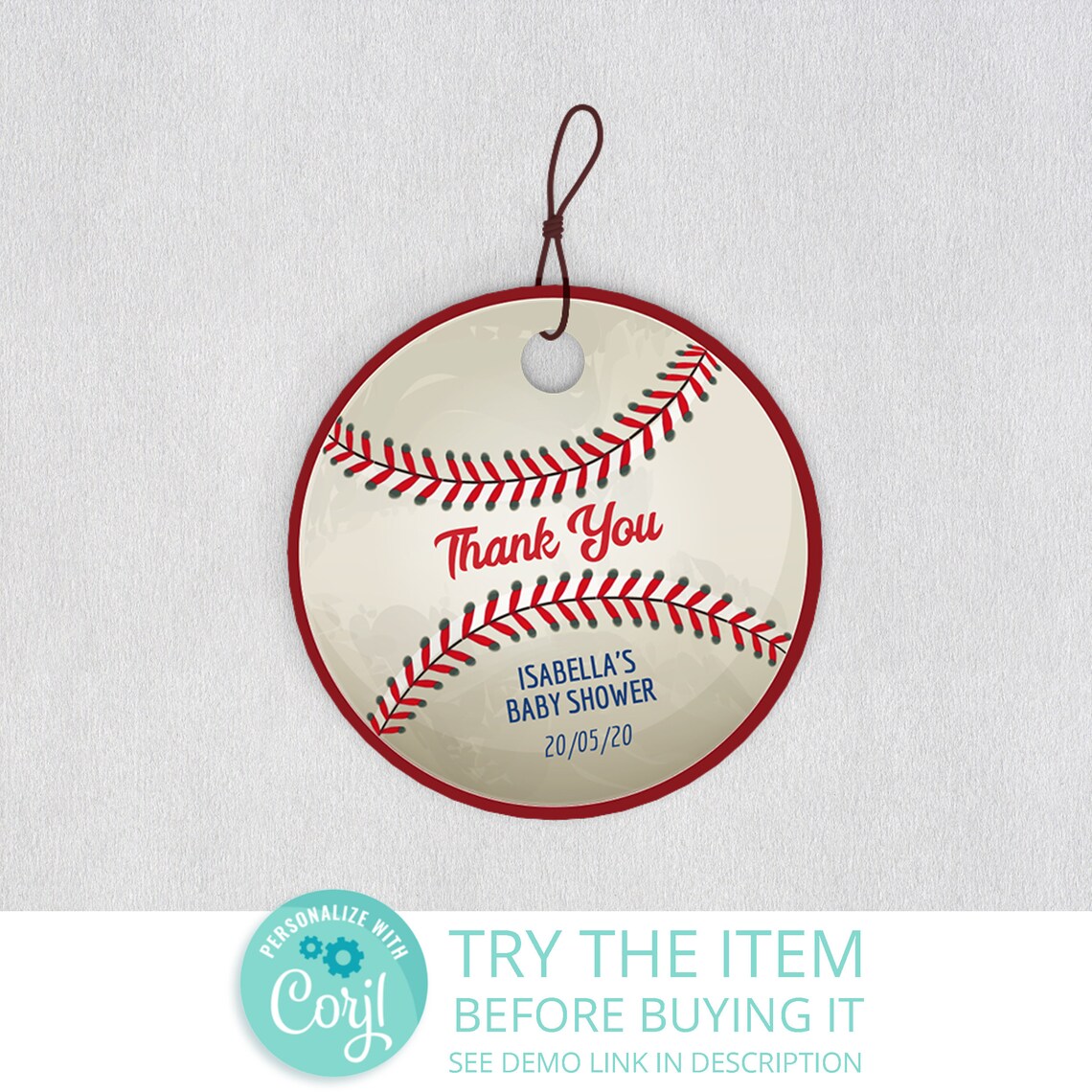 Baby Shower Dodgers Editable Favor Gift Tag Template Dodgers - Etsy