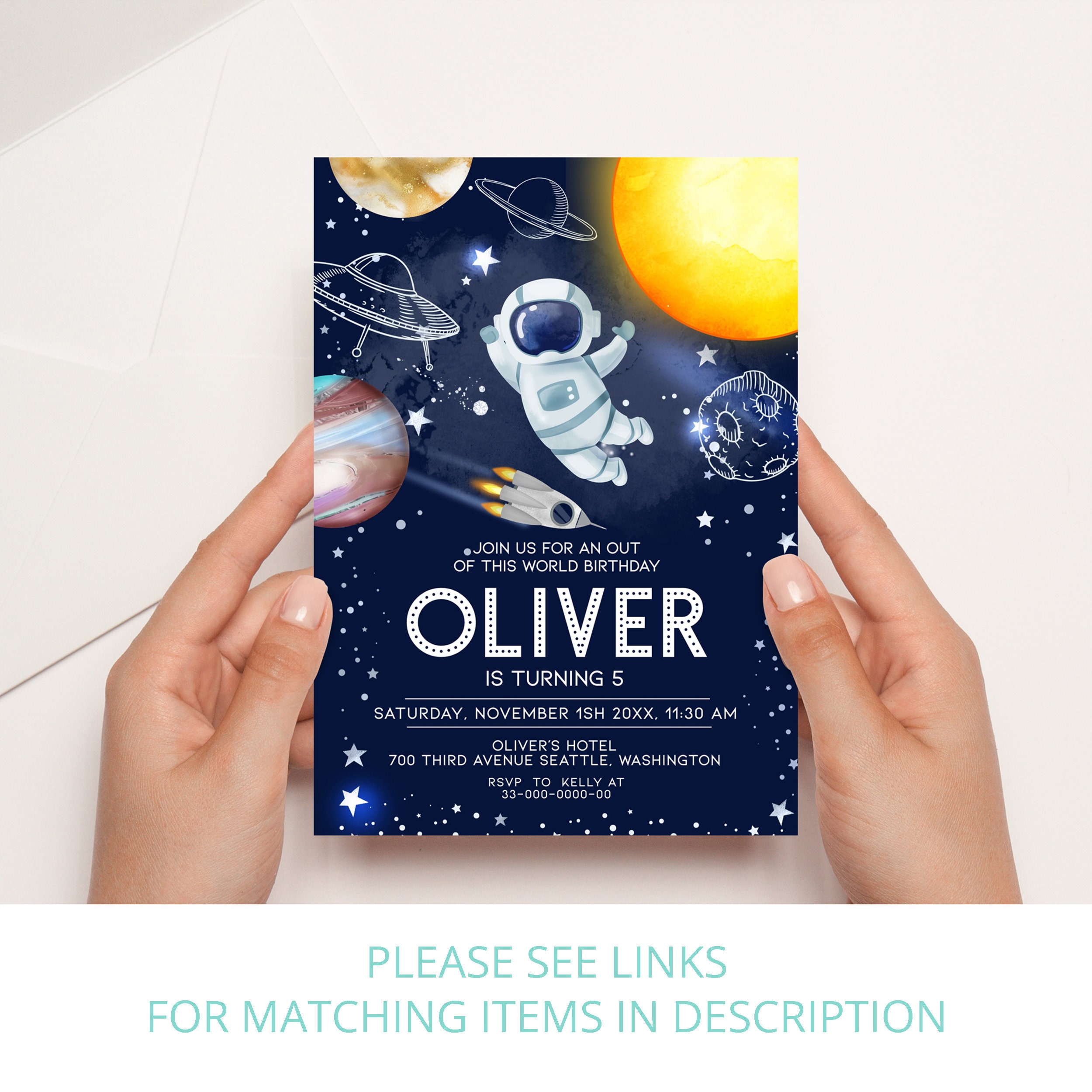 Outer Space Mom-osa Bar Sign Template | Space Party Bar Sign | Outer ...